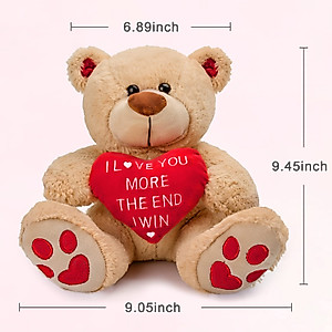 Valentines Day Gifts for Her Him Kids Girlfriend Boyfriend Wife Mom Fiancée, Valentines Gifts for Women, Valentine's Day Teddy Bear - 10 Inches, Funny Cute Stuffed Animal Plush Present for Birthday