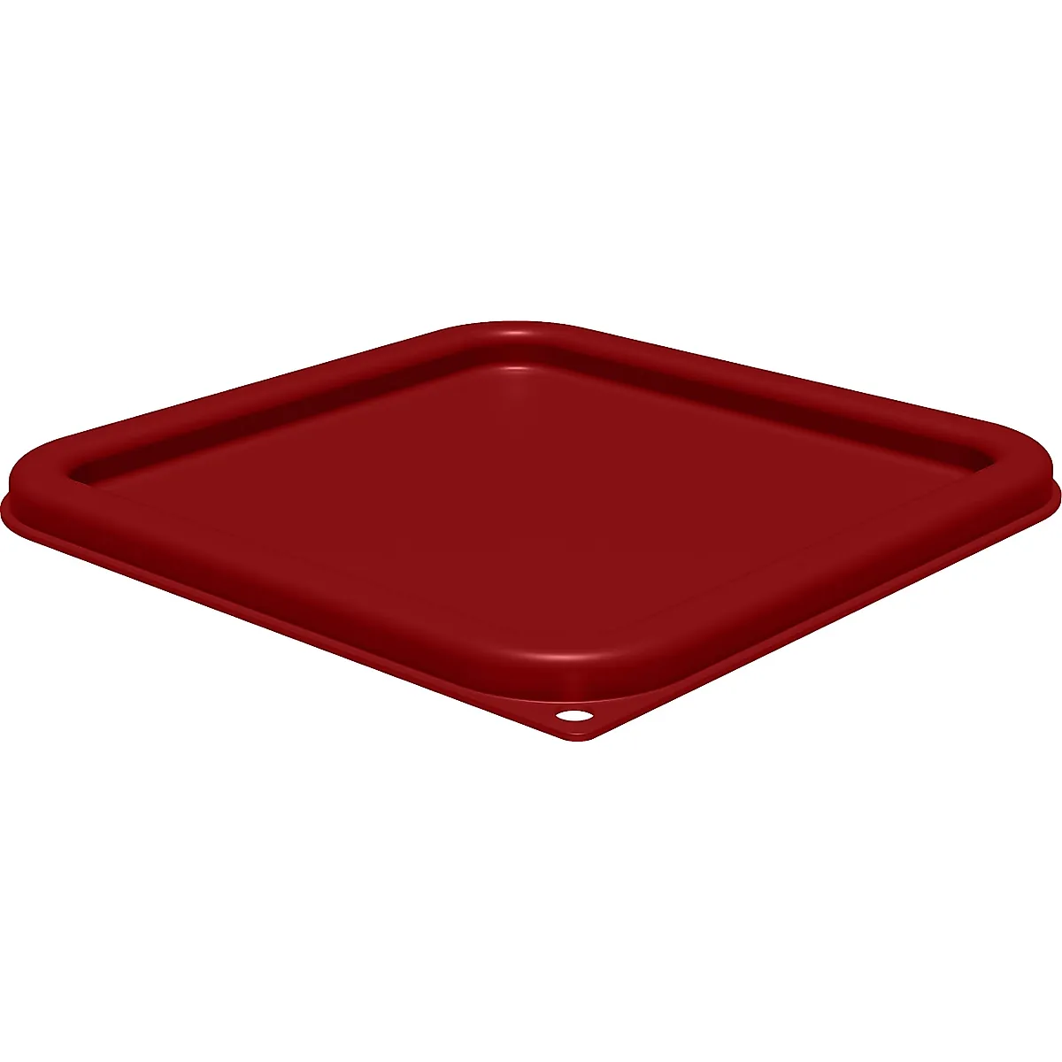 Carlisle FoodService Products Squares Square Food Storage Container Lid with Stackable Design for Catering, Buffets, Restaurants, Proprietary Blend, 6 To 8 Quarts, Red