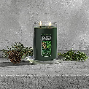 Yankee Candle Balsam & Cedar Scented, Classic 22oz Large Tumbler 2-Wick Candle, Over 75 Hours of Burn Time