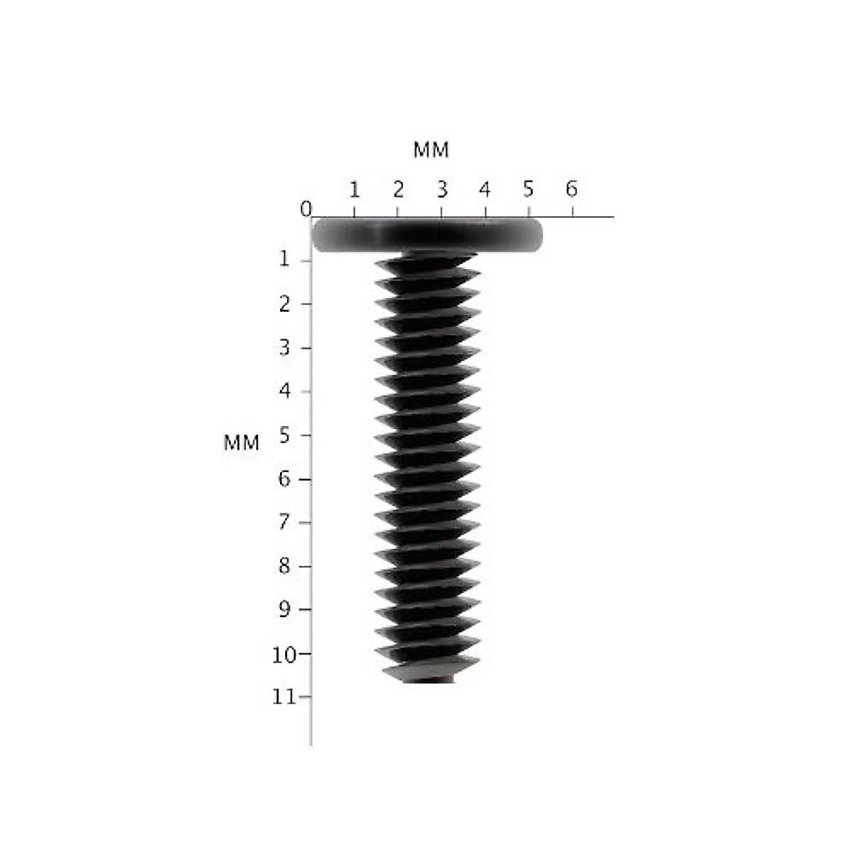 50 Pack of Black Zinc Laptop Screws Size M2.5x10MM PM2.5X10.0 M2.5X10L