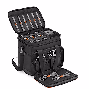 Trunab Double-Layer Carrying Case Compatible with Jackery Portable Power Station Explorer 500, Battery Case with Waterproof Bottom and Upper Compartment for Charging Accessories