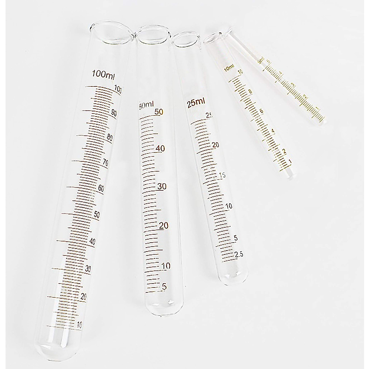 DONLAB FDB-0100 Glass 100ml Graduated Test Tubes with Cork Stoppers 30mmx230mm(Pack of 10)