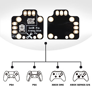 Analog Stick Drift Fix Mod Handle Rocker Adjusting Plate Game Handle Joystick Drift Repair Board for PS4 PS5 Xbox One Xbox Series X S Controller (Black)