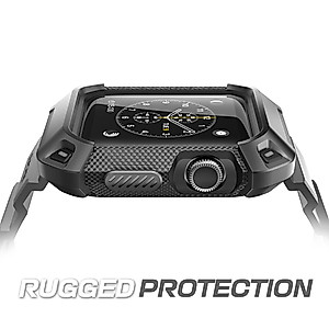 SUPCASE for Apple Watch 3 38mm Case with Band (Unicorn Beetle Pro), [Anti-Scratch] [Bumper Protector] Rugged Men Cover Sport Protective Case with Strap Bands for iWatch 3 38mm 2017/2016/2015, Black