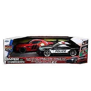 Jada Toys Hyperchargers 1:16 2020 Ford Mustang Shelby GT500 & 2019 Dodge Challenger SRT Remote Control Car, Toys for Kids and Adults