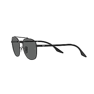 Ray-Ban RB3688 Square Sunglasses, Black/Dark Grey, 55 mm