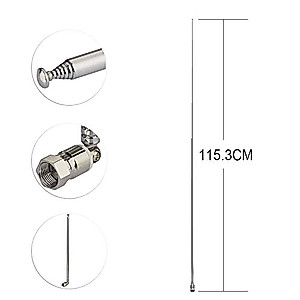 Superbat Telescopic FM Antenna for Stereo Receiver Indoor, FM Radio Antenna 75 Ohm UNBAL for Yamaha Onkyo Denon Table Top Home Theater Receiver Radio Receiver Antenna Tuner