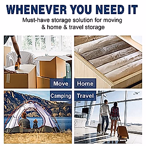 15 Compression Bags for Travel, Roll Up Space Saver Bags for Travel, Saves 80% of Storage Space, Travel Compression Bags for Packing & Clothes, No Pump or Vacuum Needed