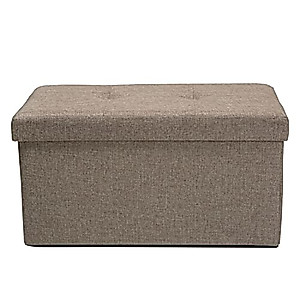 Simplify Polypropylene Storage Ottoman, Natural (F-0637-NATURAL)