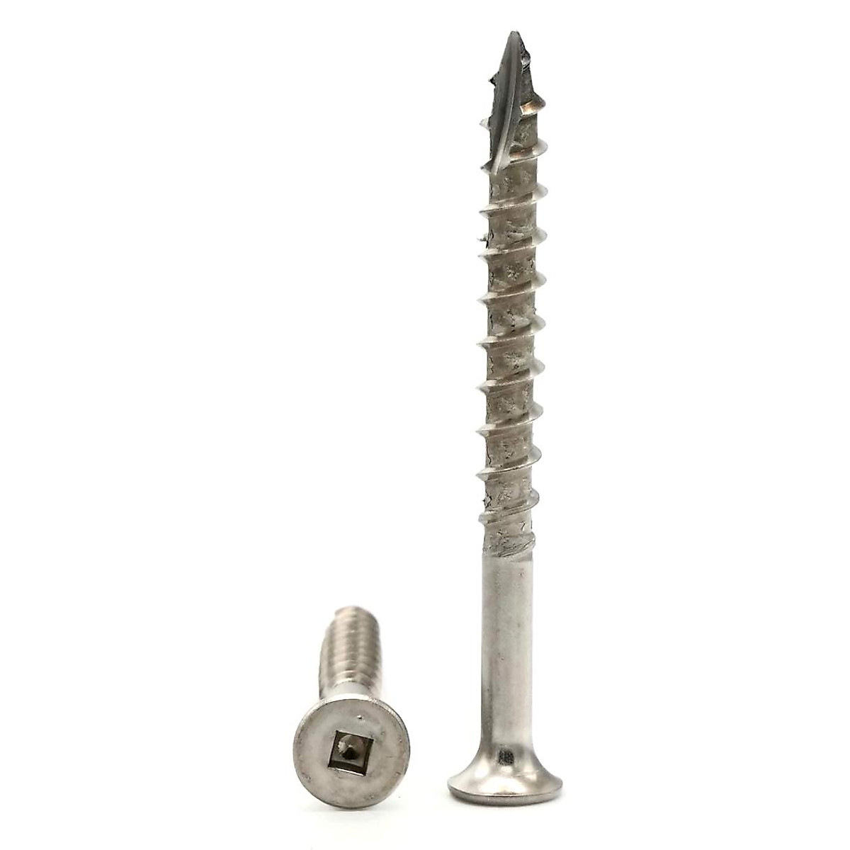Square Drive Deck Screws 316 Stainless Steel Bugle Head Type 17 Point - #6 x 1-5/8" Qty 100