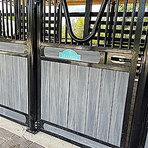 Acrylic Horse Stall Name Plate, 3.4" x 7.8" Personalized Stall Signs, UV Protected, Custom Pet Name Sign, All Weather Adhesive, Mounting (Printing-Colorful)