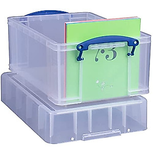 Really Useful Plastic Storage Box 9 Litre with XL Lid Clear