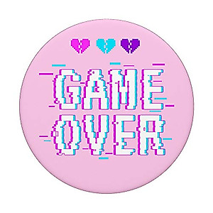 Game Over Vaporwave Sad Kawaii Aesthetic Harajuku Eboy Egirl PopSockets Swappable PopGrip