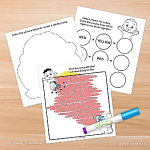 Bendon CoComelon 20 Page Imagine Ink Coloring Book with 1 Mess Free Marker