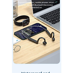 Bone Transmission Air Transmission Earphone Blue Tooth, Water Proof Sport Earphone (Green)