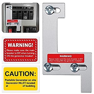 ACANORA Generator Interlock Kit for ITE, Murray, Siemens, Gould 150 and 200 Amp Panels, 1 1/4 Inches Spacing, Silver