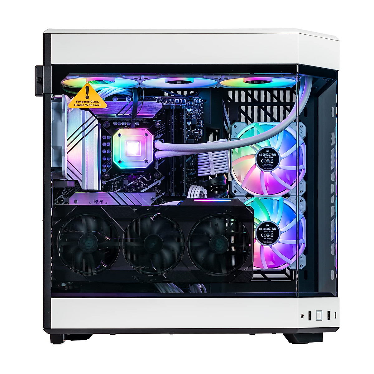 Velztorm Praetix 14th Gen AI Focused Gaming Desktop (Intel i9-14900K 2.40GHz, GeForce RTX 4070 Ti 24GB, 32GB DDR5, 2TB PCIe SSD, 360mm AIO, 1000W PSU, WiFi 6, BT 5.2, Win 11 H) VELZ0076