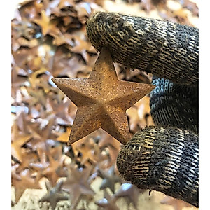 Rusty Metal Stars, Mini Barn Stars Retro Western Country Family Farmhouse Garden Home Decorative for New Year Decorating Wall Art Decoration Festival DIY Accessory Set of 30
