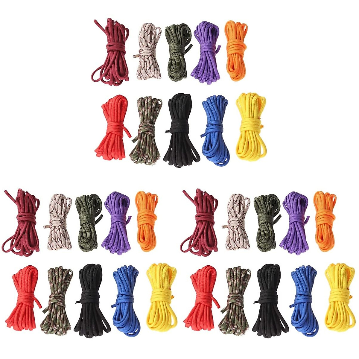 SEWACC 30 Pcs 3 String 3m Length Climbing Utility Cord Survival Umbrella Rope DIY Braiding Rope