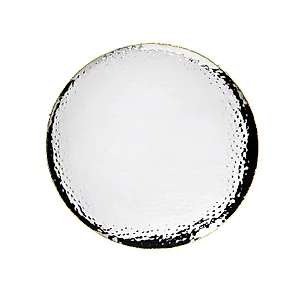 Godinger 14" Round Platter Hammered with Gold Border