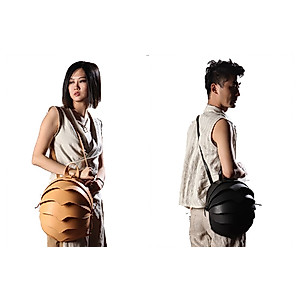 AUMI 4 Small Crossbody Beetle Bag| Black Leather Backpack| crossbody bags for women| 11" W X 12.5" H | Best Unisex Gift Item| gym cross body bag| backpack for men | back packs for women