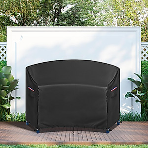 Fizentia Adirondack Chair Cover,Heavy Duty Cover for Tall Adirondack Chair Set of 2,Modern Wood Adirondack Chair Covers Waterproof,80" Wx30 Dx49 H,Black