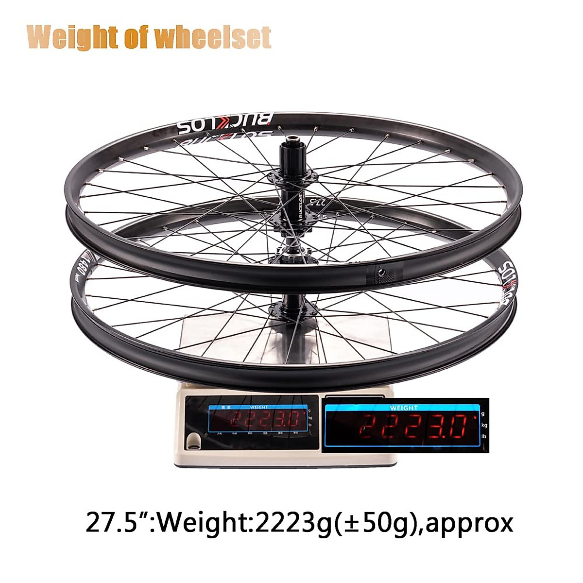 BUCKLOS 29 inch Thru Axle Boost MTB Wheelset, Front 15 * 110mm Rear 12 * 148mm Disc Brake Mountain Bike Wheel,29 inch Electric Mountain Bike Air Suspension Inverted Downhill Fork.