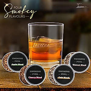 Cocktail Smoker Kit with Torch & Four Wood Chips for Whiskey Cocktails & Bourbon - Old Fashioned Smoker Kit and Whiskey Infuser Smoker Kit (Butane Not Included)