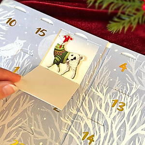 Freshcut Paper 2025 Advent Calendar, Woodland Wonderland, Pop Up 3D Greeting Cards, Paper Advent Calendar, Christmas Gifts, Holiday Cards with Blank Notecard & Envelope