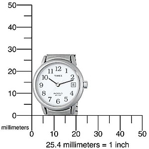 Timex Women's Easy Reader 25mm Watch – Silver-Tone Case White Dial with Tapered Expansion Band