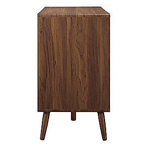 Modway Transmit Mid-Century Modern 47" Wood Dresser in Walnut White