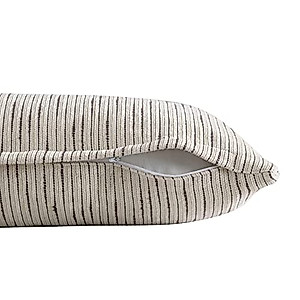 Kenneth Cole New York - Pillow Cover, Cotton Bedding with Hidden Zipper, Modern Home Decor for Bed or Couch (Chenille Beige, 14" x 36")