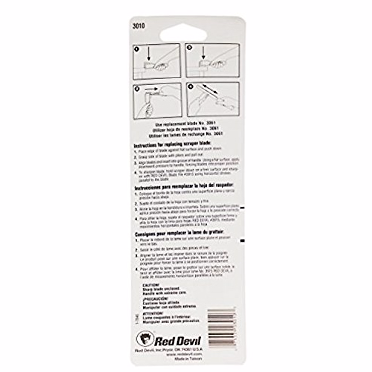 Red Devil 3010 1" Single-Edge Paint Scraper,Beige