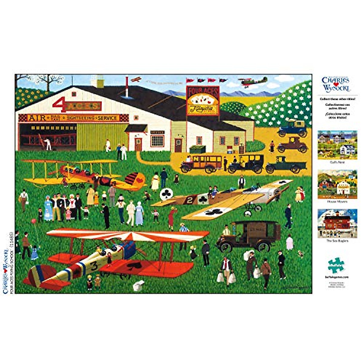 Buffalo Games - Charles Wysocki - Four Aces Flying School - 1000 Piece Jigsaw Puzzle
