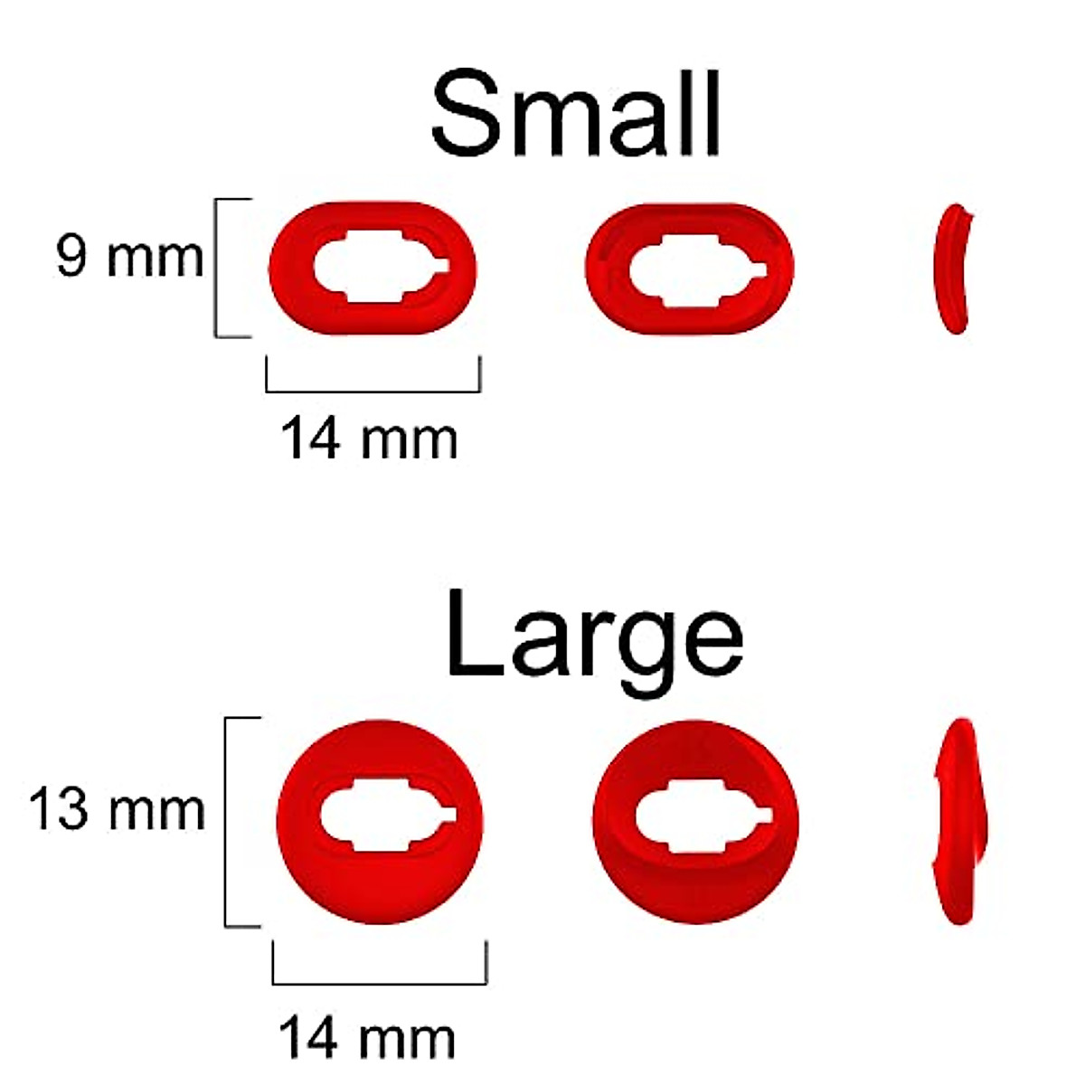 [ 8 Pairs ] Galaxy Buds Live Ear Tips Wing Tips, Non-Slip Anti-Slip Sound Leakproof Silicone Earbuds Replacement Cover Accessories Compatible with Samsung Galaxy Buds Live Red S/L