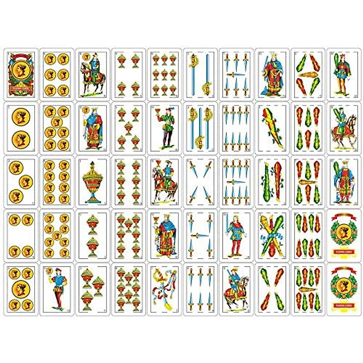 Liliane Collection Playing Cards - Full Deck with 50 Cards - Smooth Plastic Coated Cards – Beautifully Artistic Traditional Design