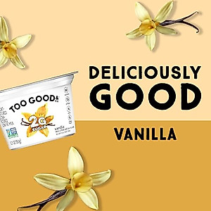 Two Good Low Fat Greek Yogurt, Vanilla, Lower Sugar, Gluten Free, With 2g of Sugar, 5.3 oz., 4 Pack