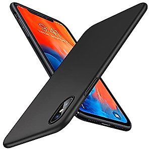 TORRAS Slim Fit iPhone Xs/X Case, Ultra-Thin Matte Hard Cover, Lightweight & Protective, 5.8 inch, Chimney Black