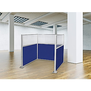 Versare Hush Panel Cubicle Kit | Workstation Partition Walls | Sound Dampening Cubicle Walls | Partitions for Desks
