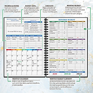 Budget Planner - Monthly Finance Organizer with Expense Tracker Notebook to Manage Your Money Effectively, Undated Finance Planner/Account Book, Start Anytimem,A5(8.6x5.9 inchs),100gsm Paper - Golden