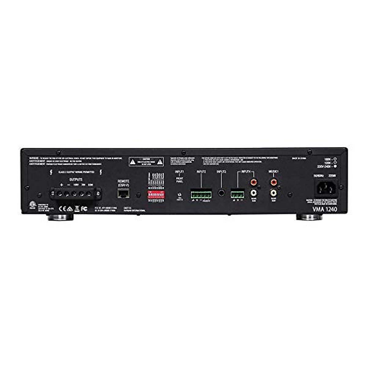 JBL VMA1240 Commercial/Restaurant 240W 70v Bluetooth Mixer/Amplifier, 5 Inputs Bundle with (4) Rockville CCL6T Black 70V 6" Commercial Ceiling Speakers 4 Restaurant/Office