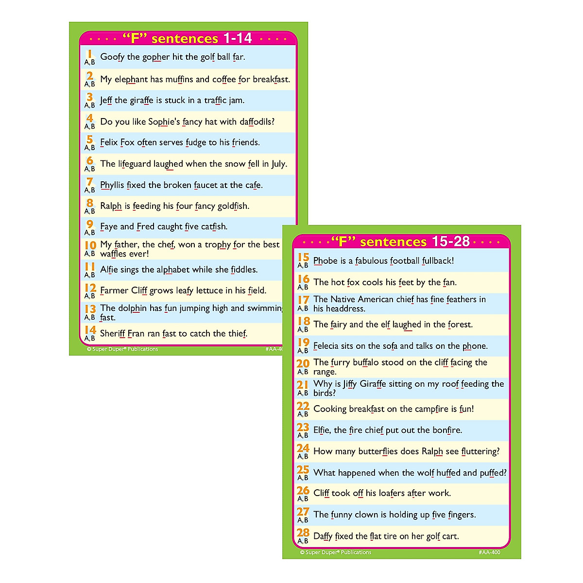 Super Duper Publications | Say and Do® Action Articulation F Sounds Fun Deck | Vocabulary and Language Development Flash Cards | Educational Learning Materials for Children