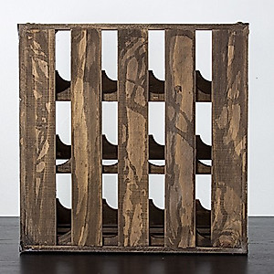 American Art Décor White Wood 12 Bottle Wine Rack Storage Crate