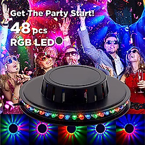 BestLuz Sound Activated Party Lights x2 Pack, USB Powered DJ Disco Lights for Parties, Birthday Party Decorations, Halloween Party Supplies, RGB Lights Sync with Music, Wall Mount Installation.