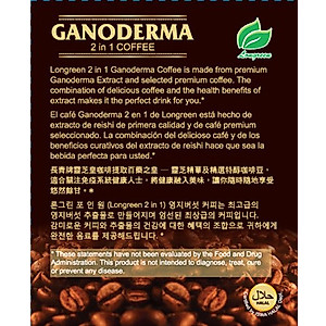 Ganoderma Reishi Coffee Mix, Instant 2-in-1 Mushroom Coffee with All Natural Ganoderma Lucidum. A Non Sugar Dietary Supplement To Replace Regular Coffee - 30 sachets