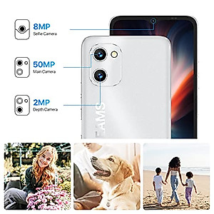 UMIDIGI C1 MAX Cell Phone Unlocked, 6GB +128GB Android 12 50MP+8MP Camera 256GB Expandable T-Mobile Smartphone 5150mAh Battery with 6.52" Full Screen Mobile Phone