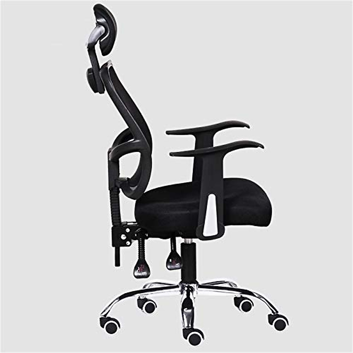 Mlaea Lawyer Hospital Office Chair, Adjustable Height Armchair High Back Comfortable Desk Chairs, Executive Swivel Chair, 48 * 48 * 64-74CM(Color:Black)