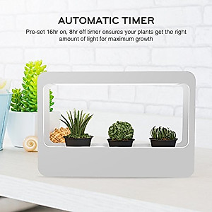 Indoor Herb Vegetable Plant Garden Kit, LED Grow Light Timer & Remote, Planter Grower Kitchen- Stocking Stuffer Unique Gift Holiday Christmas