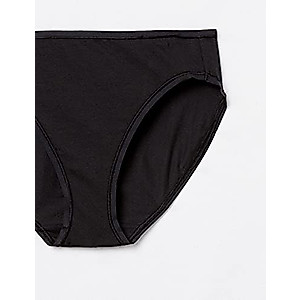 Amazon Essentials Women's Cotton High Leg Brief Underwear (Available in Plus Size), Pack of 6, Black, X-Large