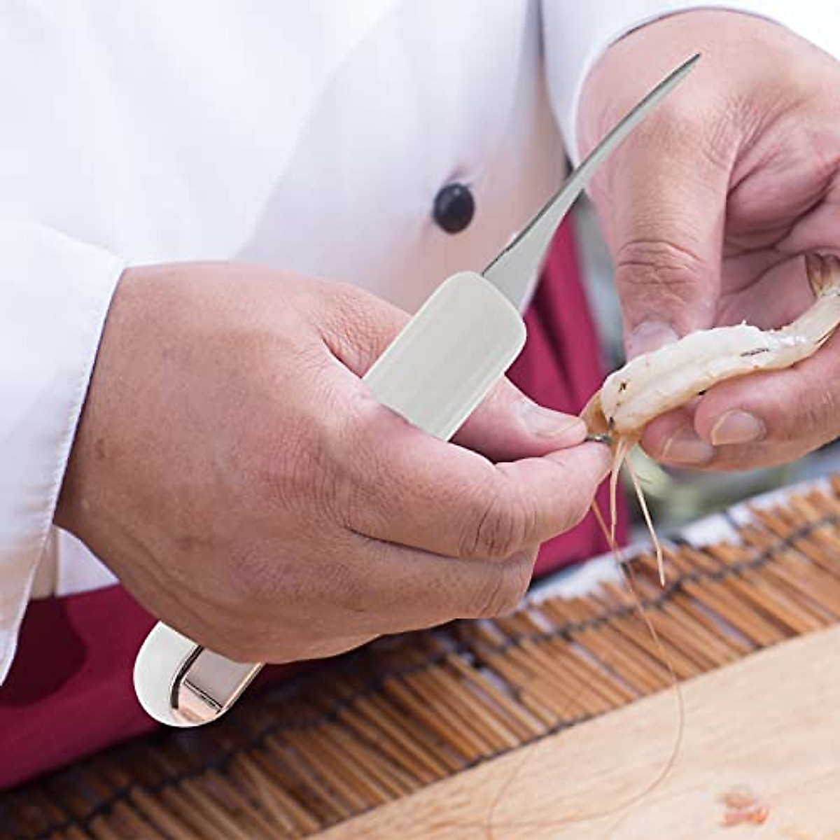 CALLARON Fishing Tackle Stainless Steel Crab Crackers Shrimp Line Cleaner Oyster Shucker Fish Bone Remover Shrimp Deveiner Tool Seafood Peeler Knives Stainless Steel Cleaner